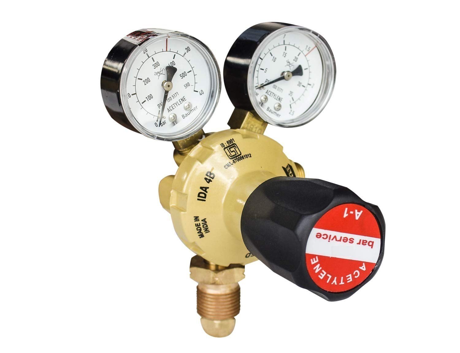 Esab IDA4B - Single Stage Acetylene Regulator (2 Gauge) | Indian Agencies